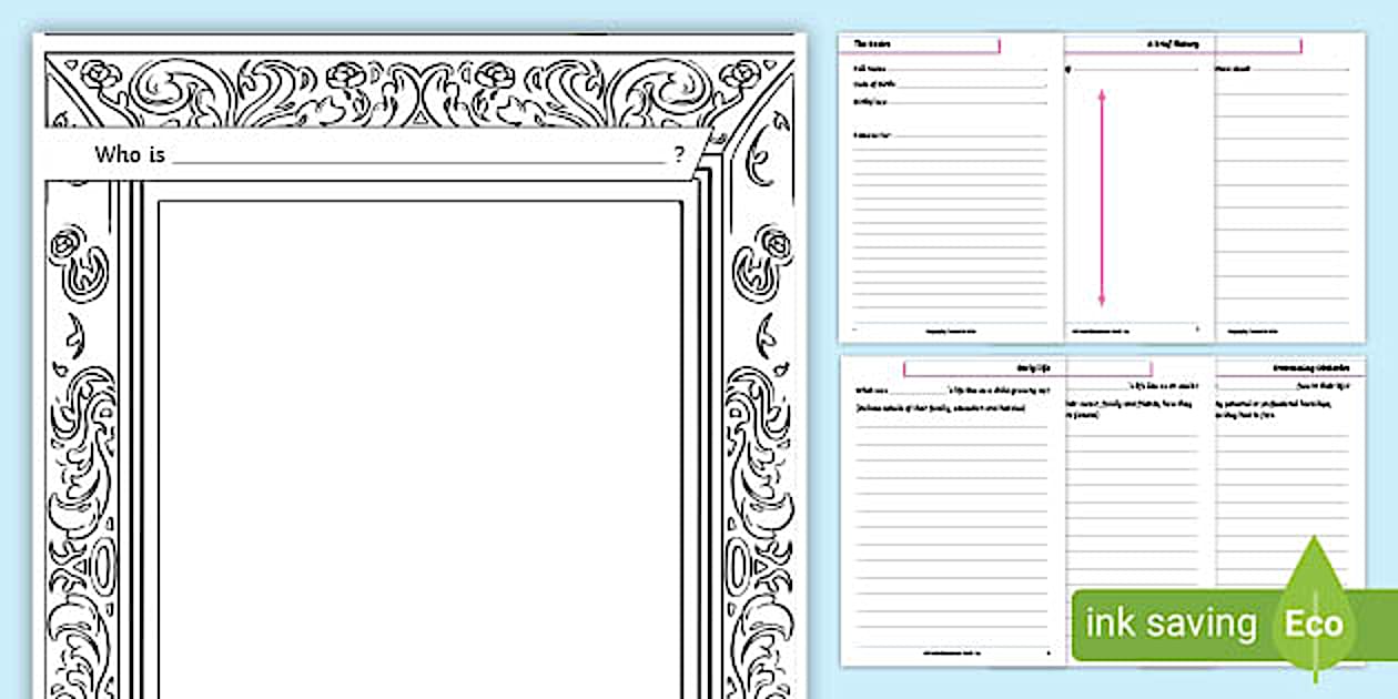 Editable Biography Project Booklet (teacher made) - Twinkl