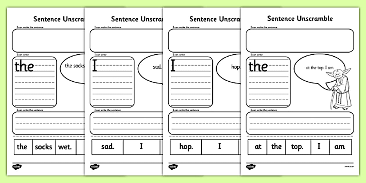 Editable Phase 2 Space Wars Sentence Unscramble - Twinkl
