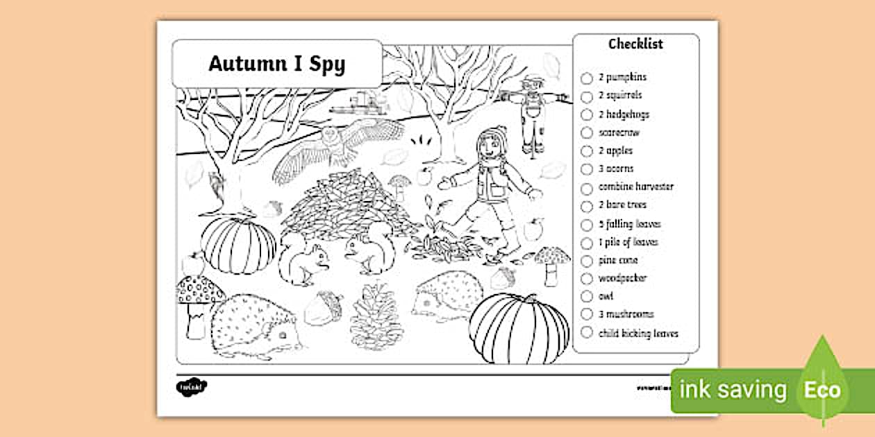 Autumn I Spy Activity - Fun Primary School Resource - Twinkl