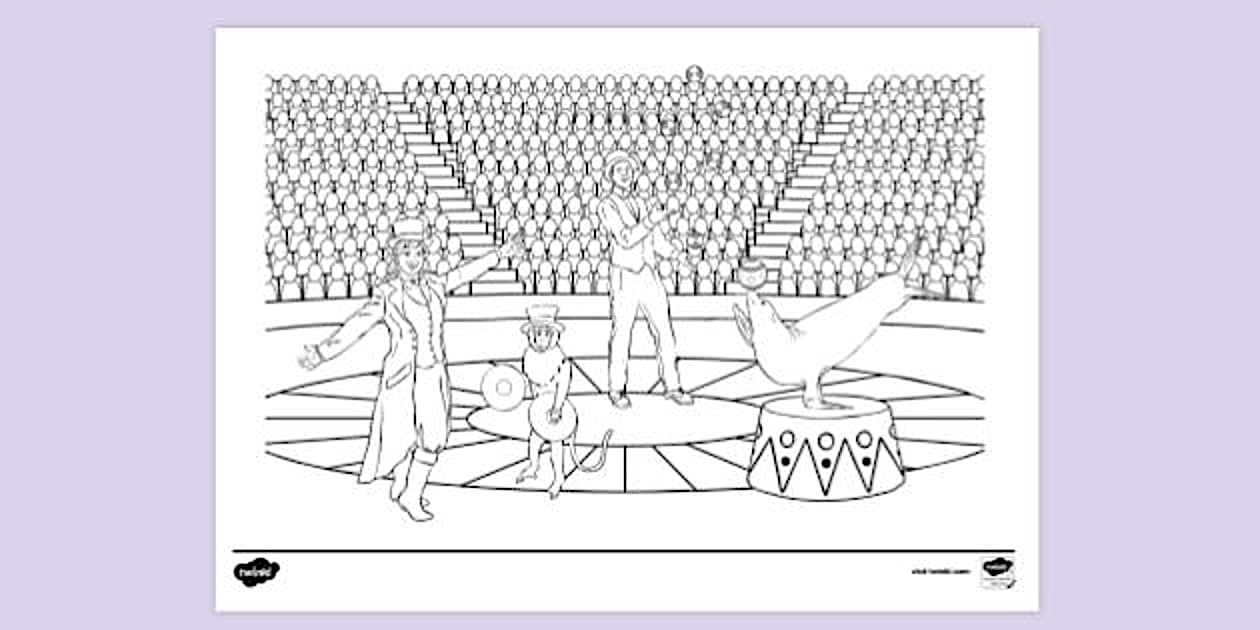 Circus Arena Colouring | Colouring Sheets (teacher made)