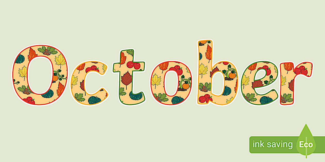 October Display Lettering (teacher made) - Twinkl