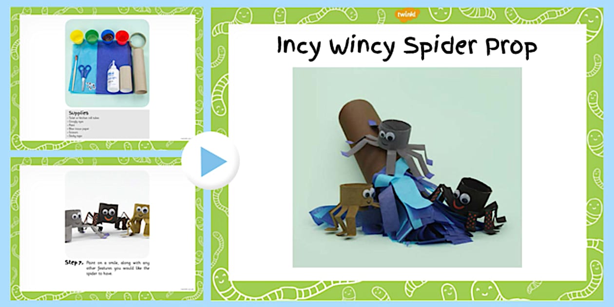 Incy Wincy Spider Prop Craft Instructions PowerPoint - craft
