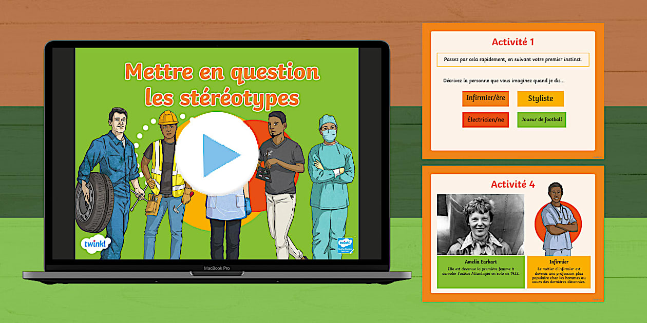 Challenging Stereotypes PowerPoint French (teacher made)