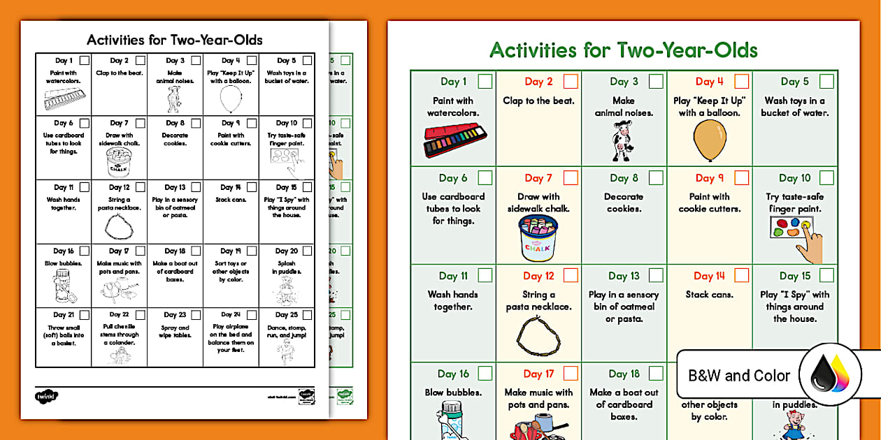 Activities for Two-Year-Olds (Teacher-Made) - Twinkl