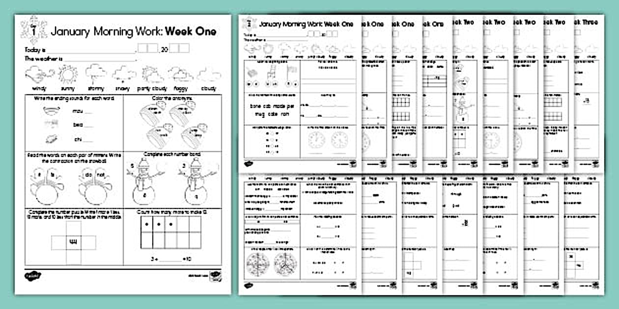 Morning Work First Grade Resource Pack | Twinkl USA - Twinkl