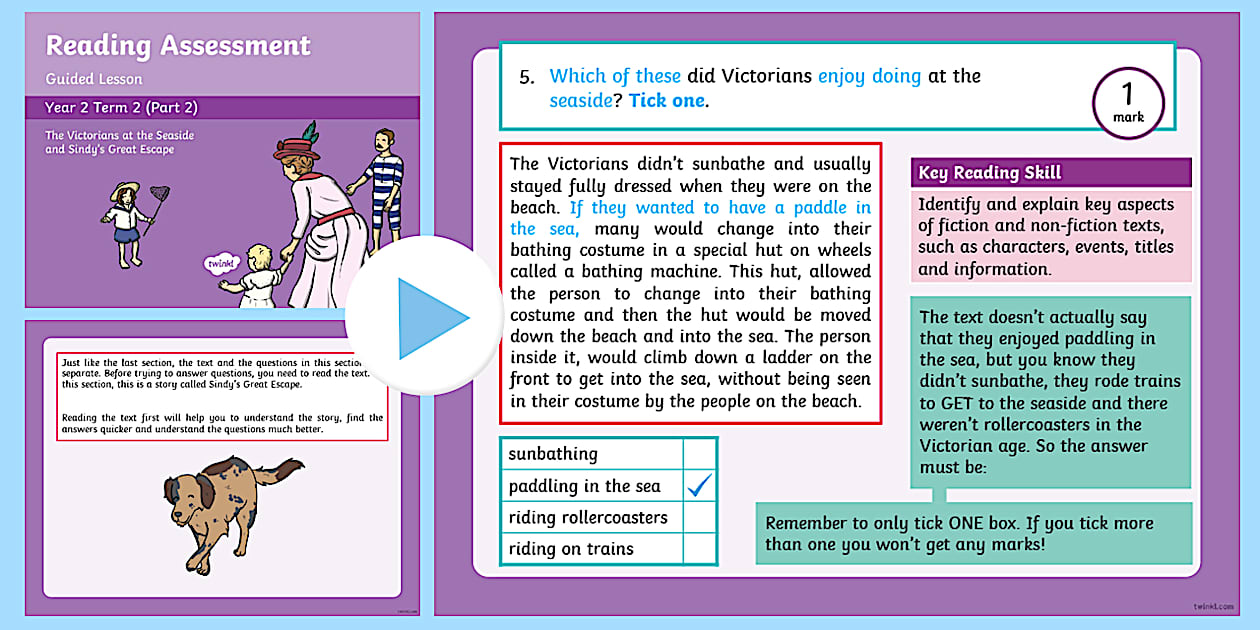 Year 2 Term 2 Paper 2 Reading Assessment Guided Lesson PowerPoint