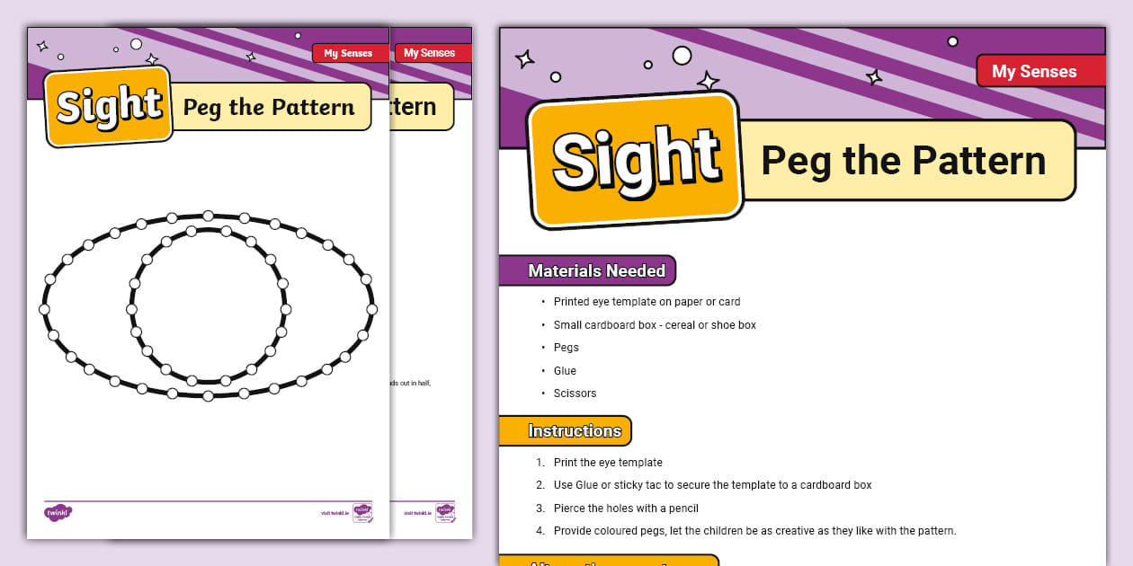 My Senses Sight Activity Sheet (teacher made) - Twinkl