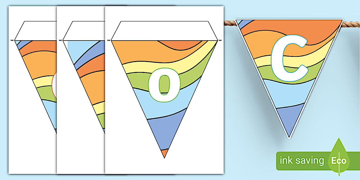 Colours Display Bunting (teacher made) - Twinkl