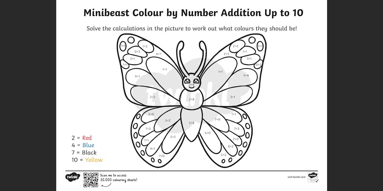 maths colouring addition