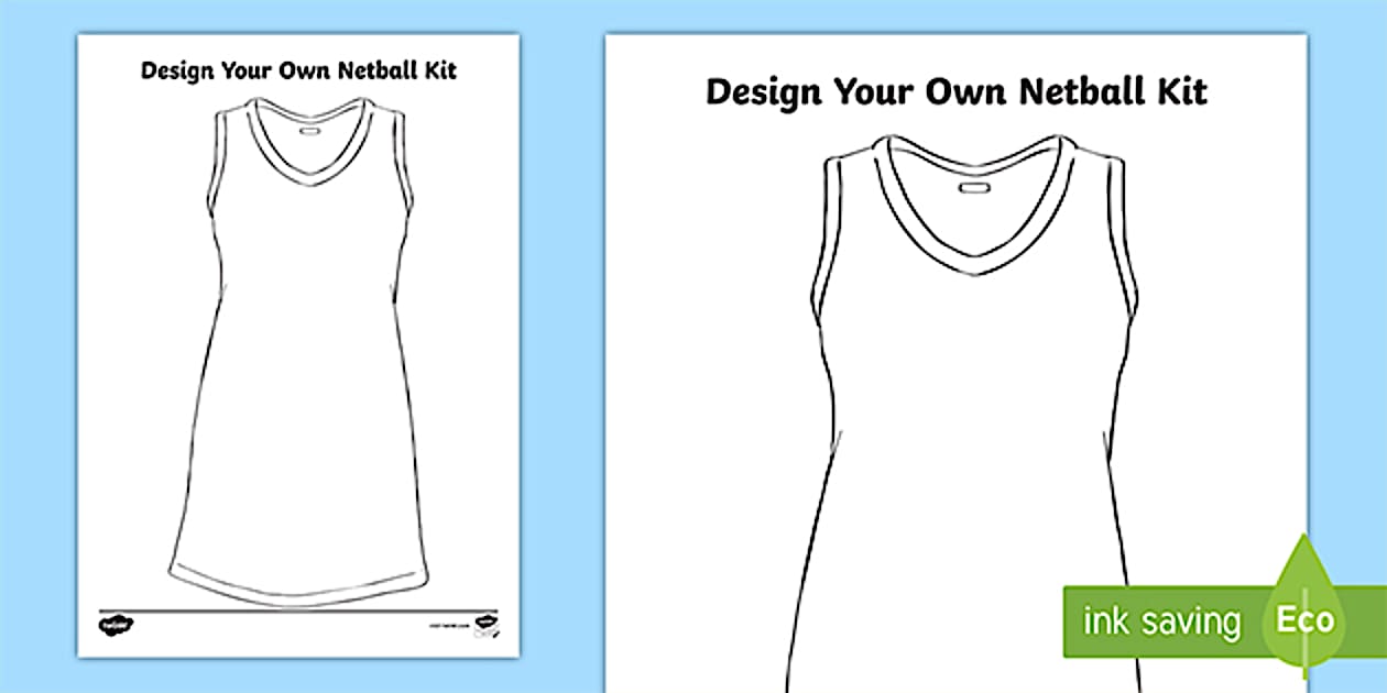 Design Your Own Netball Kit | Netball Dress Template