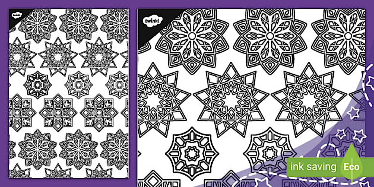 Eid Pattern Doodle Colouring Sheet
