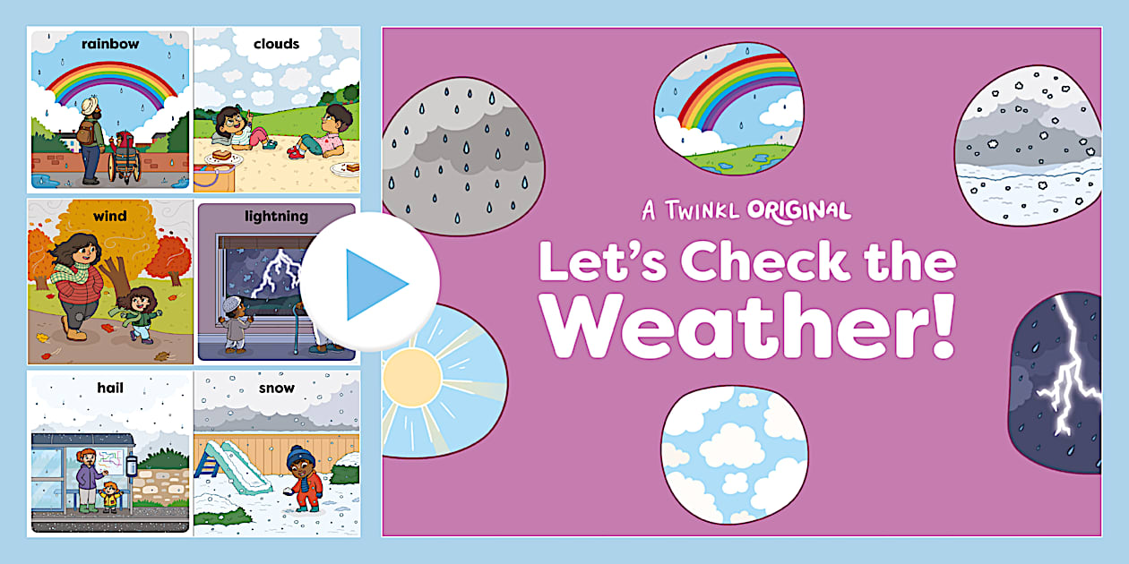 Let's Check the Weather! PowerPoint (Hecho por educadores)
