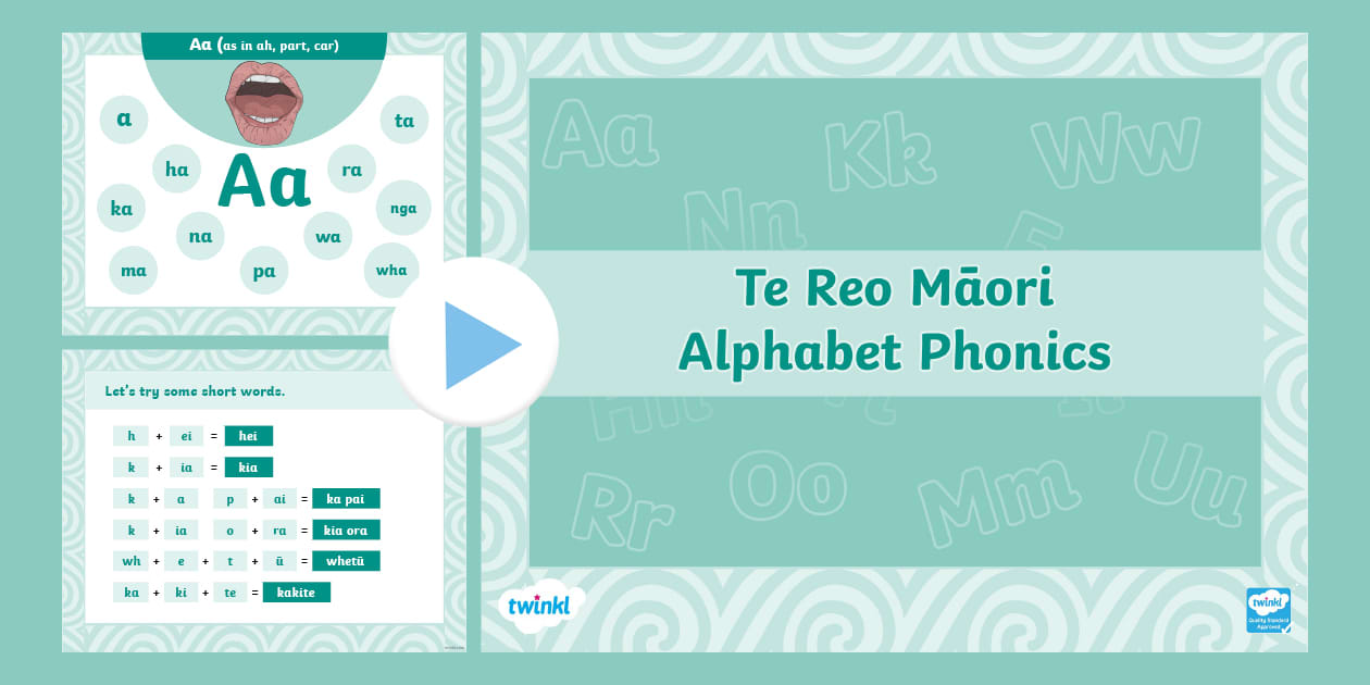 Te Reo Māori Alphabet Phonics PowerPoint (teacher made)