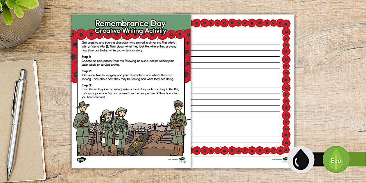 Remembrance Day in Canada: Primary Creative Writing Activity