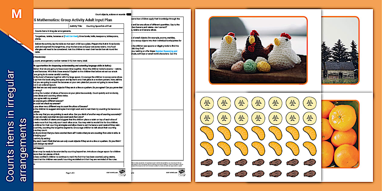 EYFS Maths: Counting Spoonfuls of Fruit Adult Input Plan