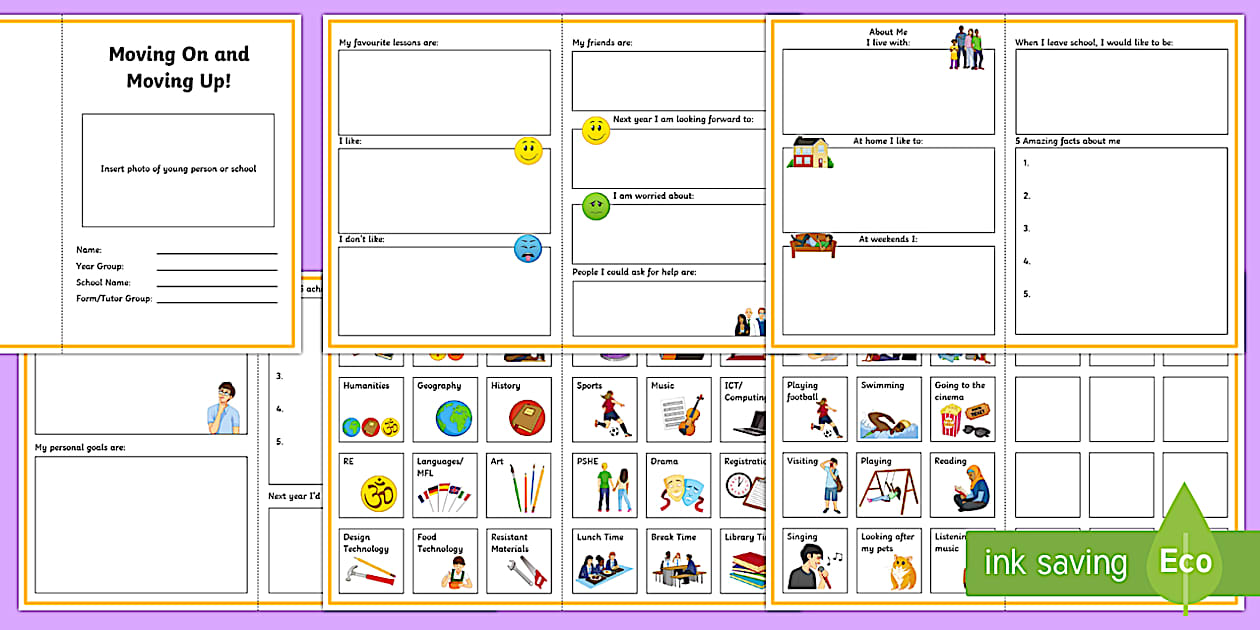 Moving On and Moving Up Book (teacher made) - Twinkl