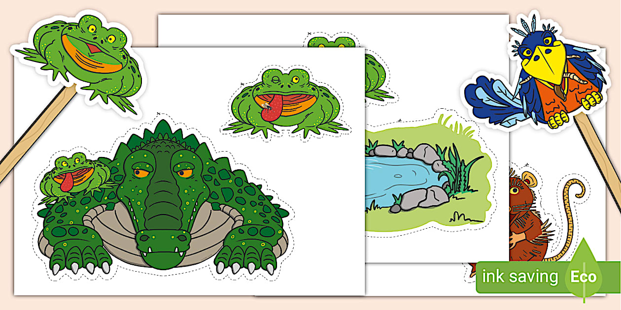 Stick Puppets to Support Teaching on the Wide-Mouthed Frog