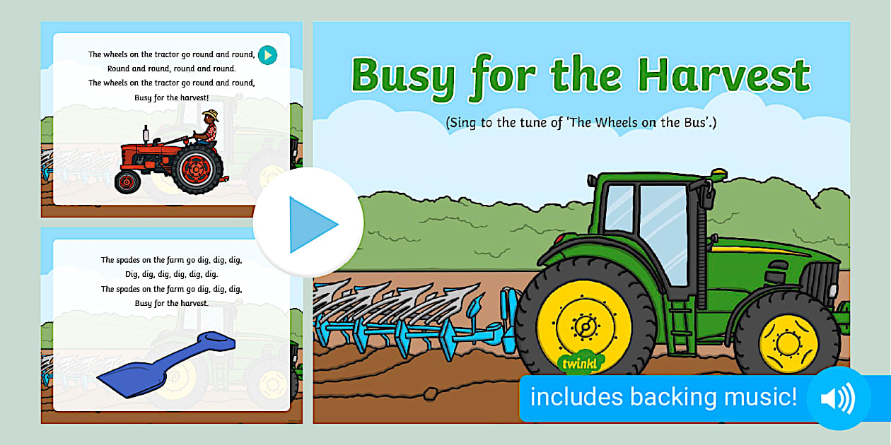 Busy For the Harvest Song PowerPoint (teacher made) - Twinkl