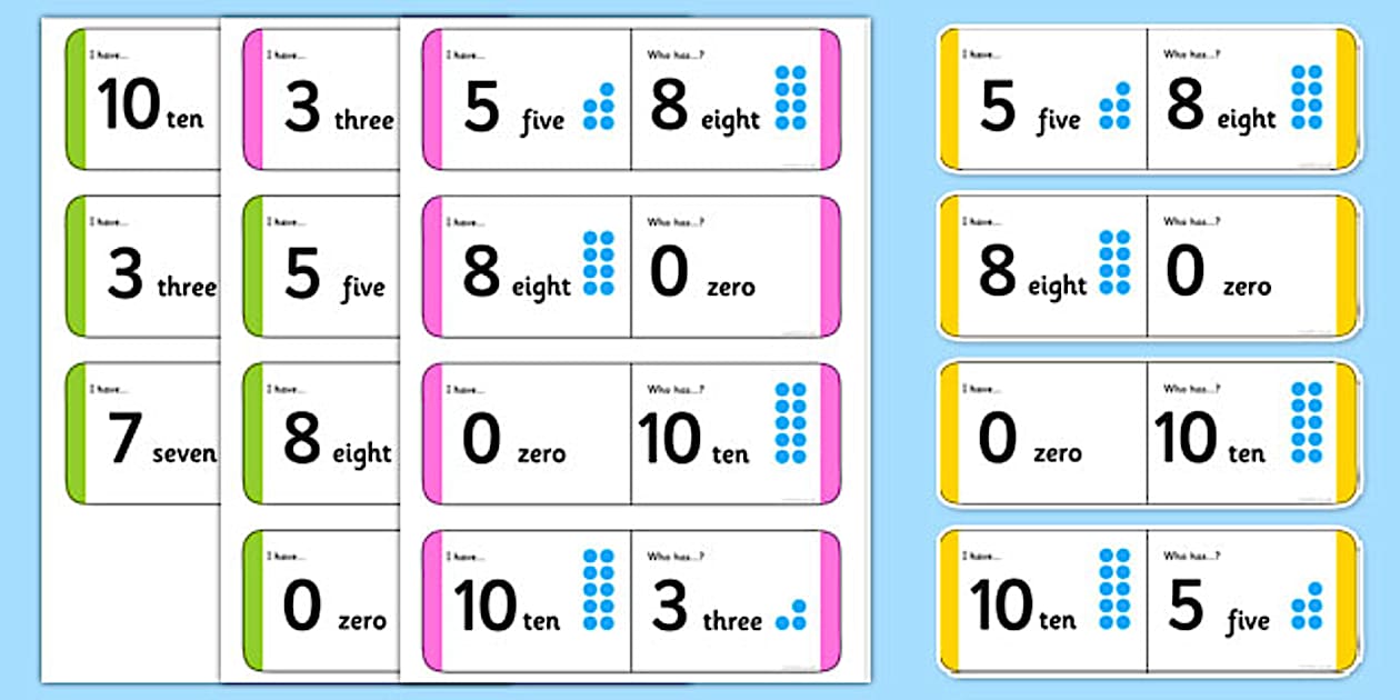 Numbers 0-10 Small Group Loop Cards - Twinkl