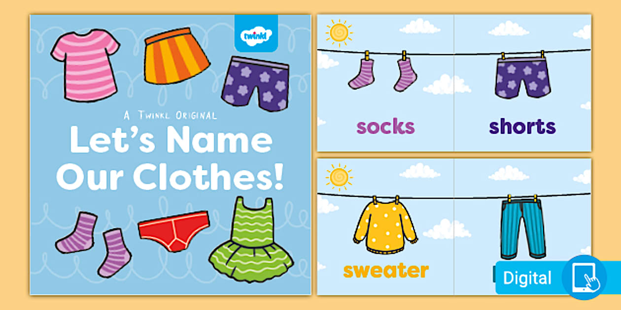 Let's Name Our Clothes eBook (teacher made) - Twinkl