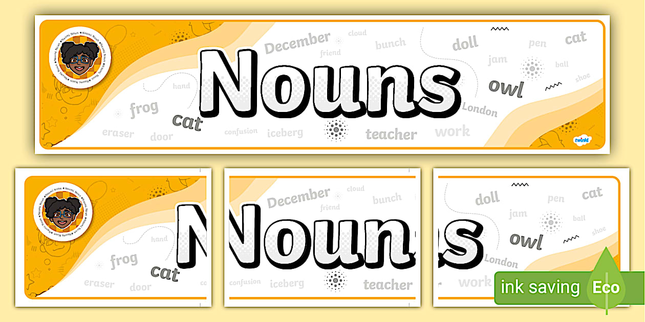 👉 Nouns Display Banner (teacher made) - Twinkl