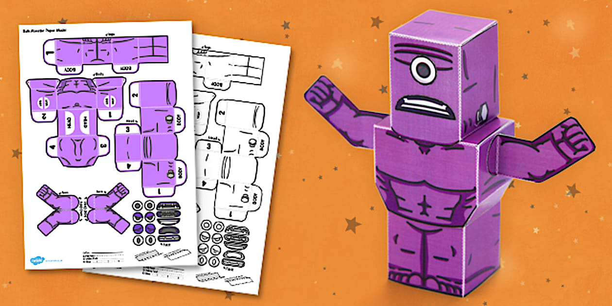 Bulk Monster 3D Halloween Paper Model (teacher made)
