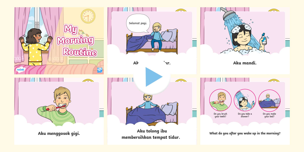 Bangun Tidur - Indonesian Song Pre-Task PowerPoint - Twinkl