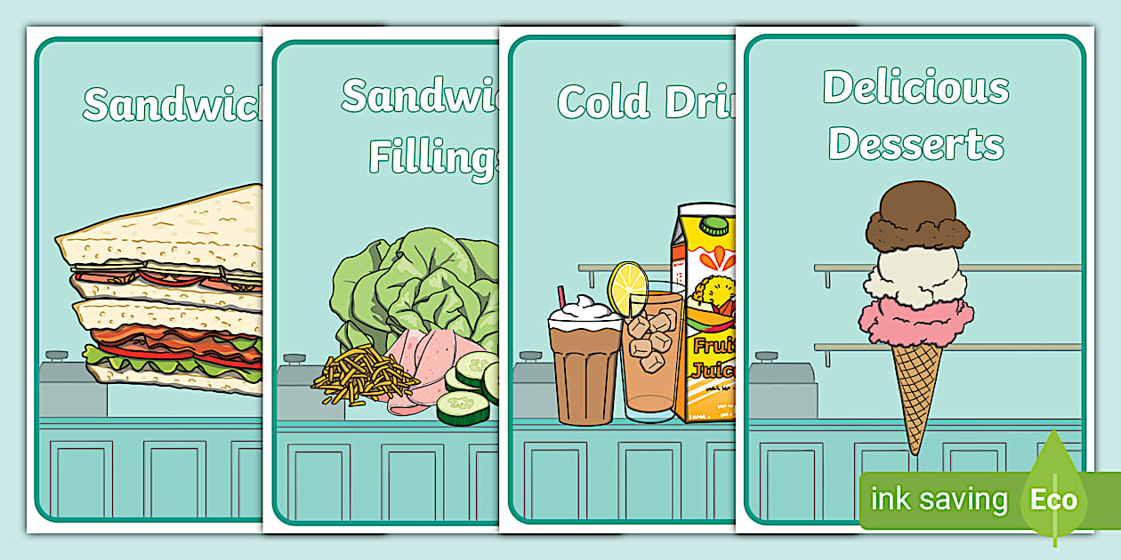 Cafe Display Posters (teacher made) - Twinkl