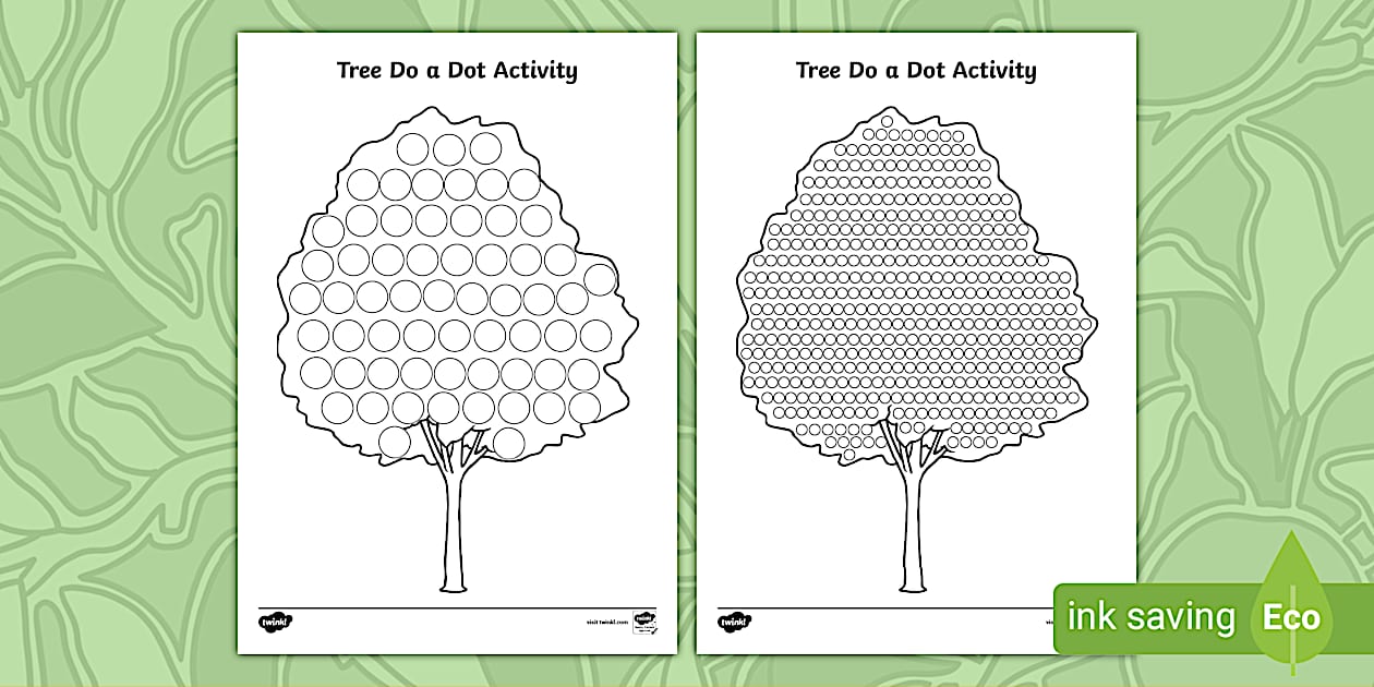 Tree Do a Dot Activity (teacher made) - Twinkl
