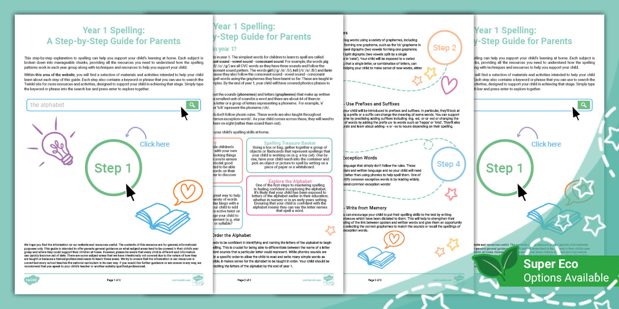 Year 1 Spelling: A Step-by-Step Guide for Parents