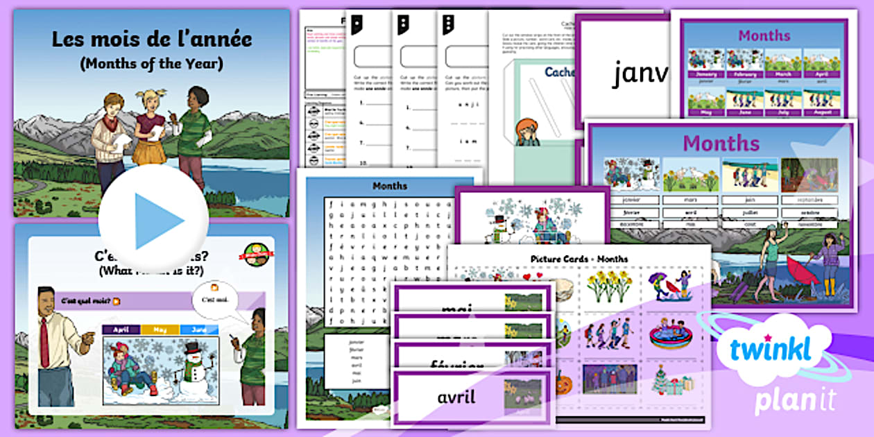 Months in French | Year 3 Lesson Pack - Twinkl
