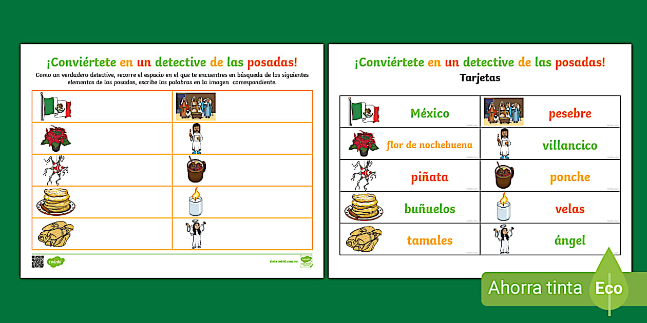 Las Posadas Hoja de Actividad (teacher made) - Twinkl