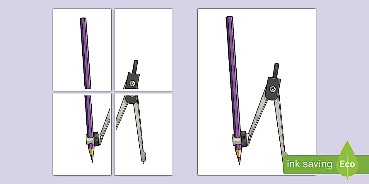 Giant Pair of Compasses Maths Display Cut-Out (teacher made)