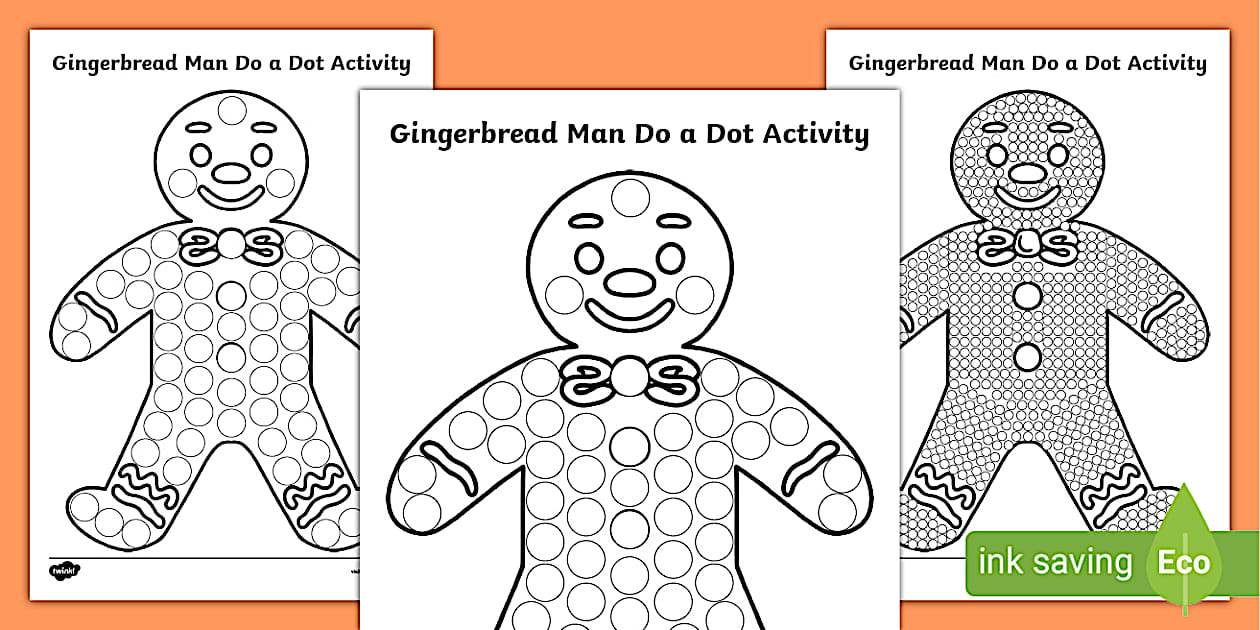 Gingerbread Man Do a Dot Activity | Do a Dot Activity