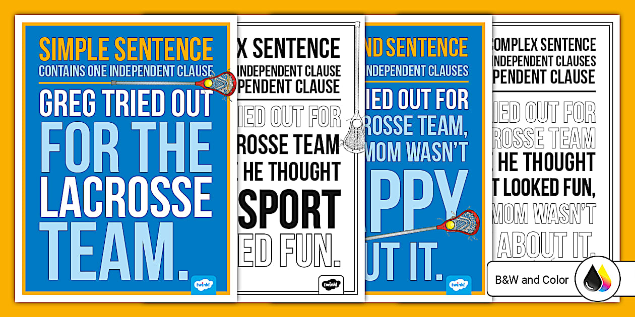 Types of Sentences Poster for 6th-8th Grade (teacher made)