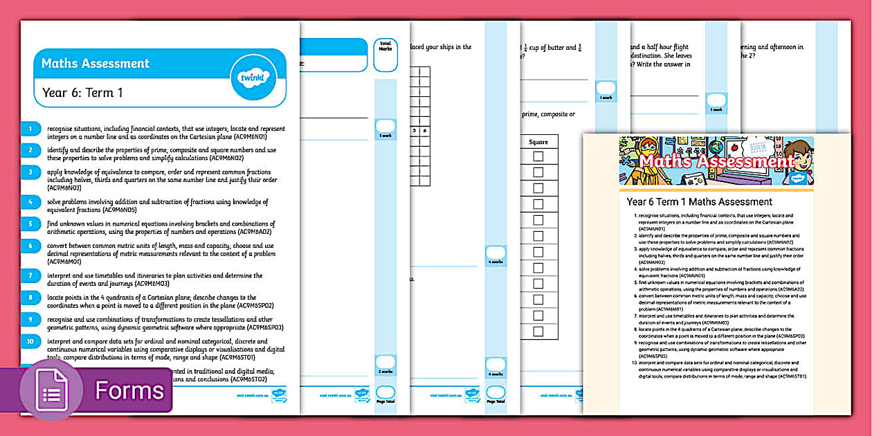 Year 6 Term 1 Maths Assessment