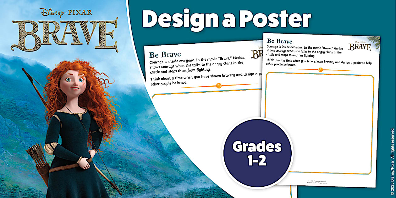 Brave: Be Brave SEL Poster Activity for 1st-2nd Grade