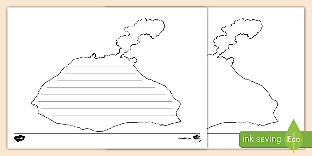 Volcano Writing Template (teacher made) - Twinkl
