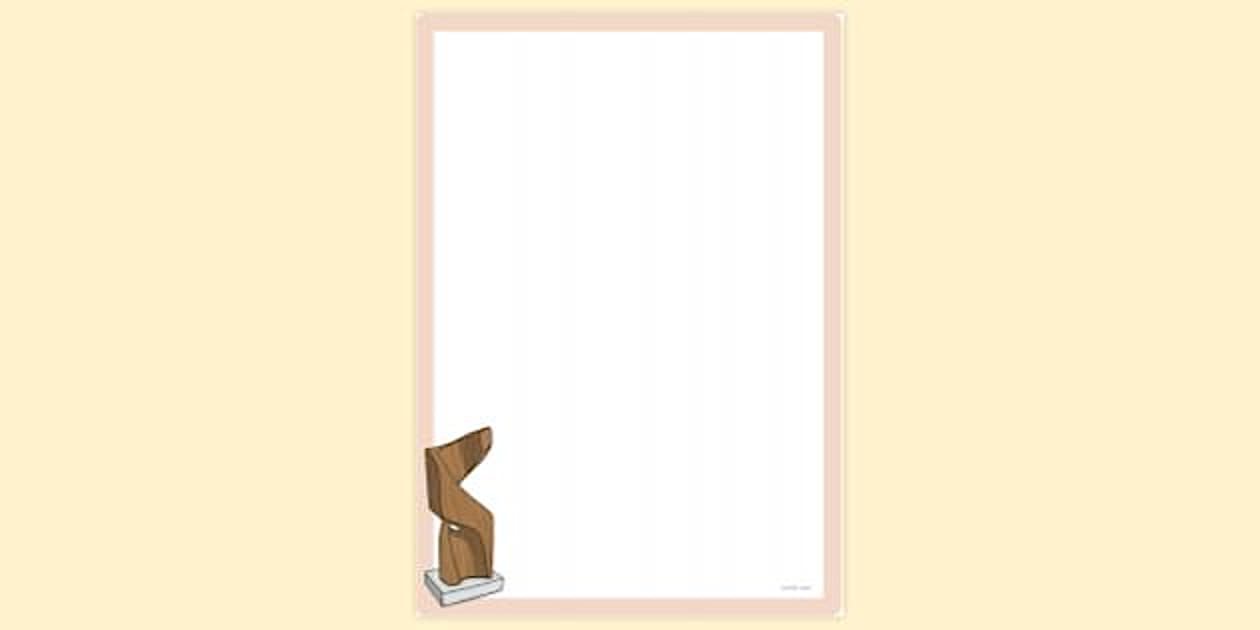 Simple Blank Wood Page Border | Page Borders | Twinkl