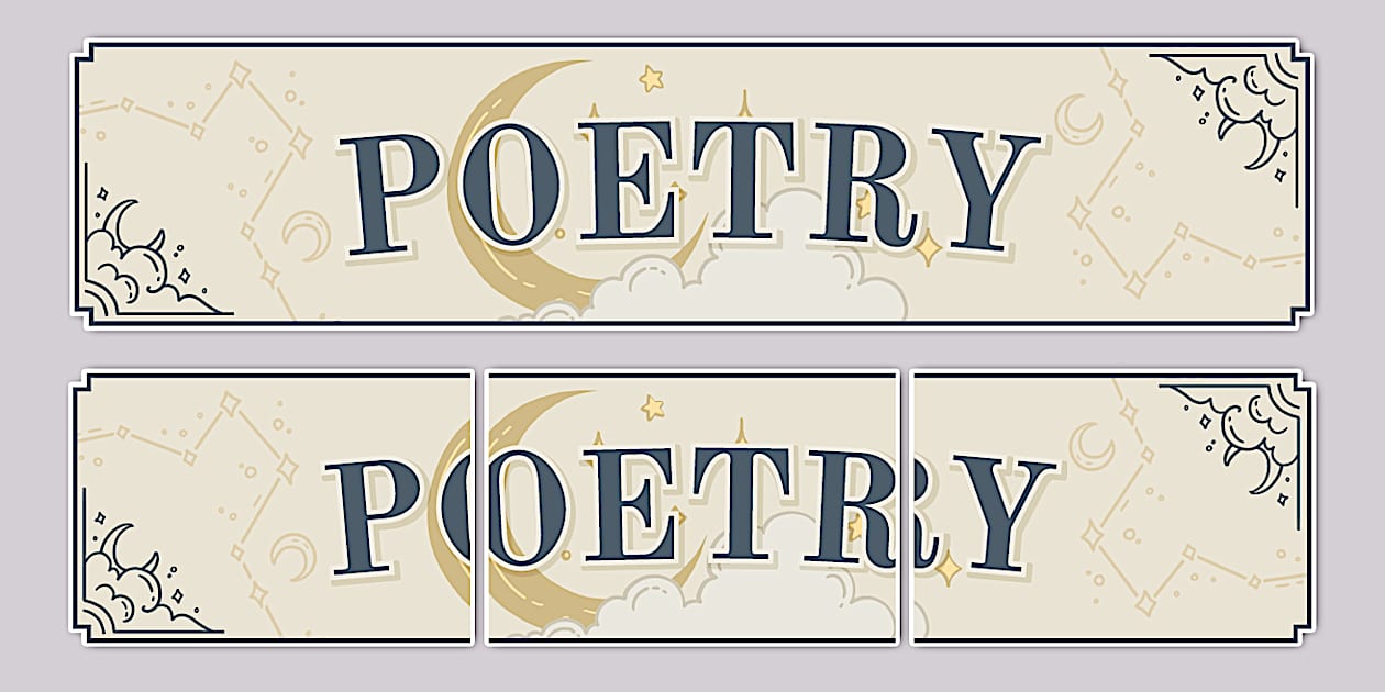 Celestial-Themed Poetry Display Banner (teacher made)