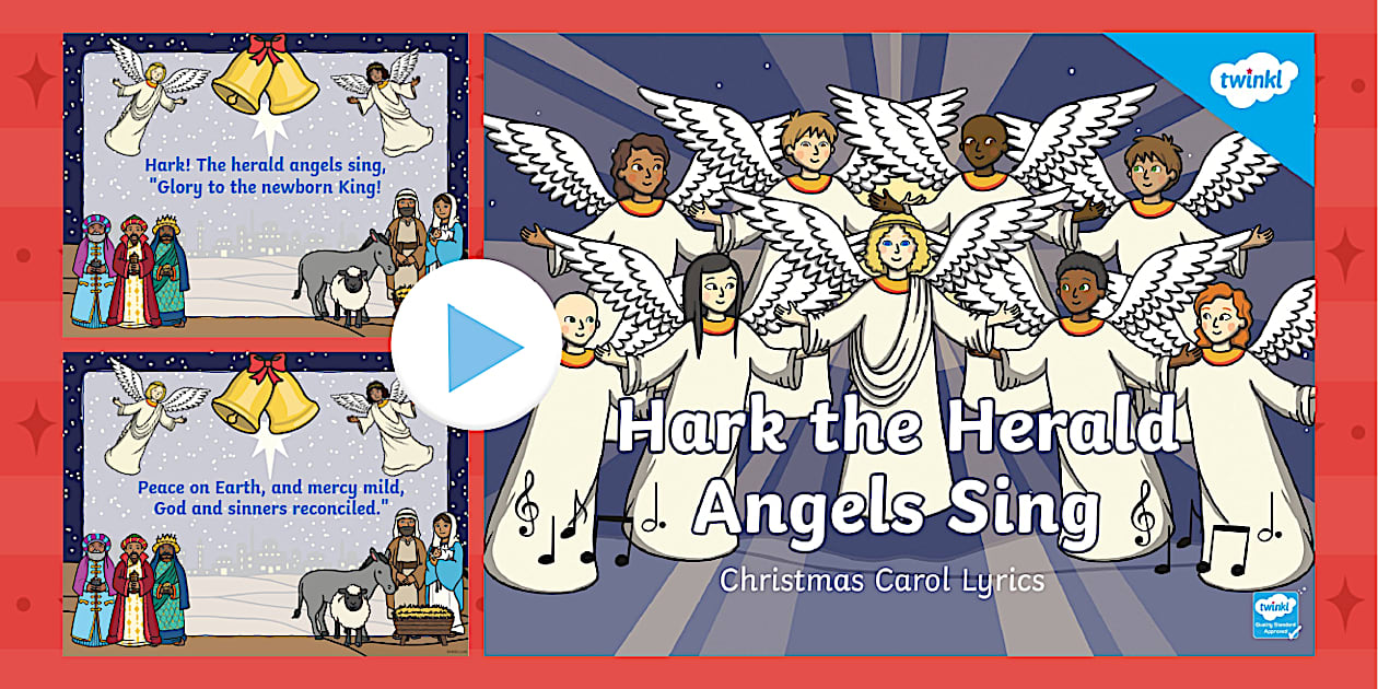 Hark the Herald Angels Sing Christmas Carol Lyrics PowerPoint