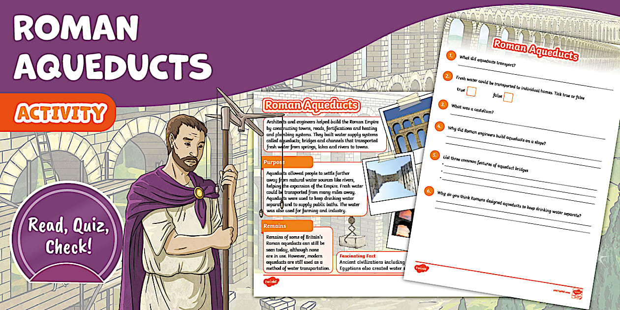 KS2 Roman Aqueducts Fact File and Quiz