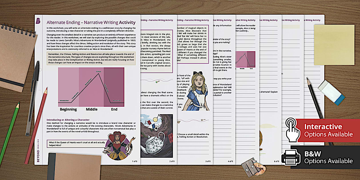 Alternate Ending - Narrative Writing Activity (teacher made)