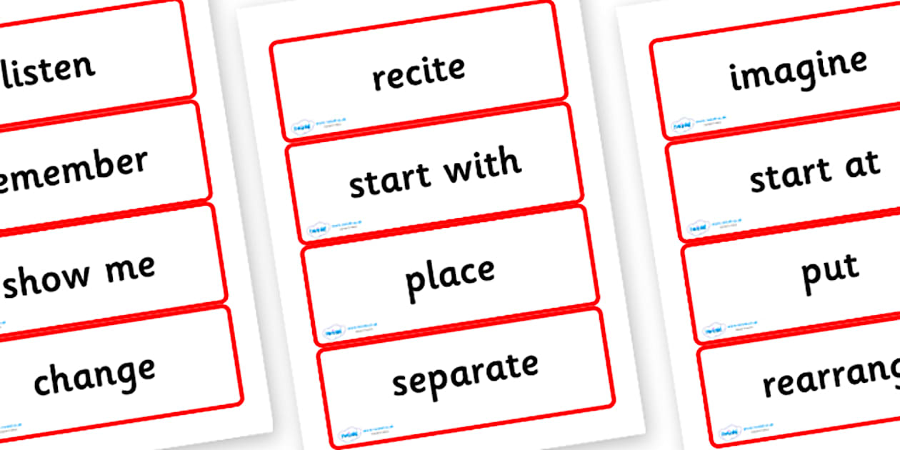 Editable Year 3 Numeracy Vocabulary Word Cards - Instructions