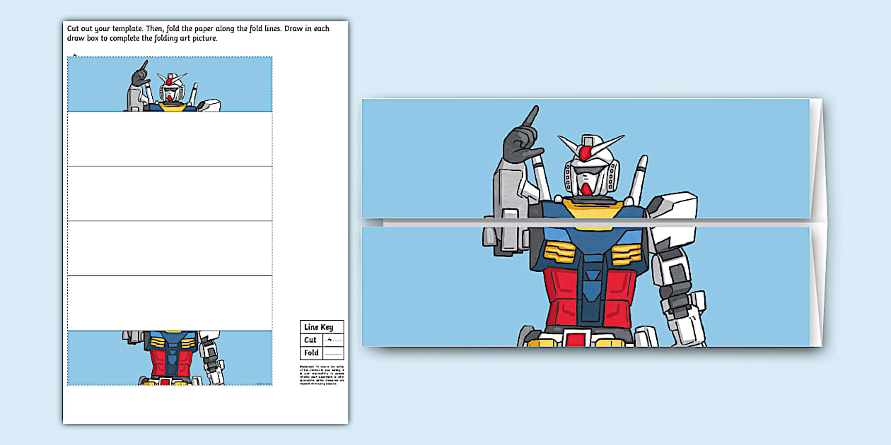 Anime Folding Art Template (Lehrer gemacht) - Twinkl