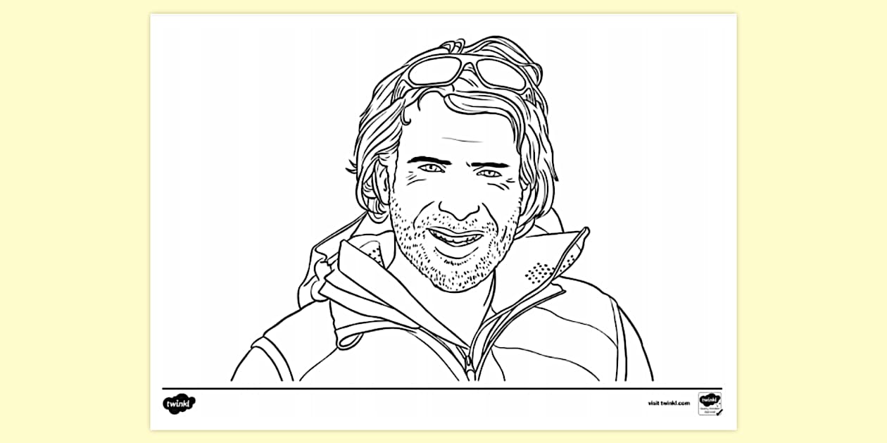 Mark Beaumont Colouring | Colouring Sheet - Twinkl
