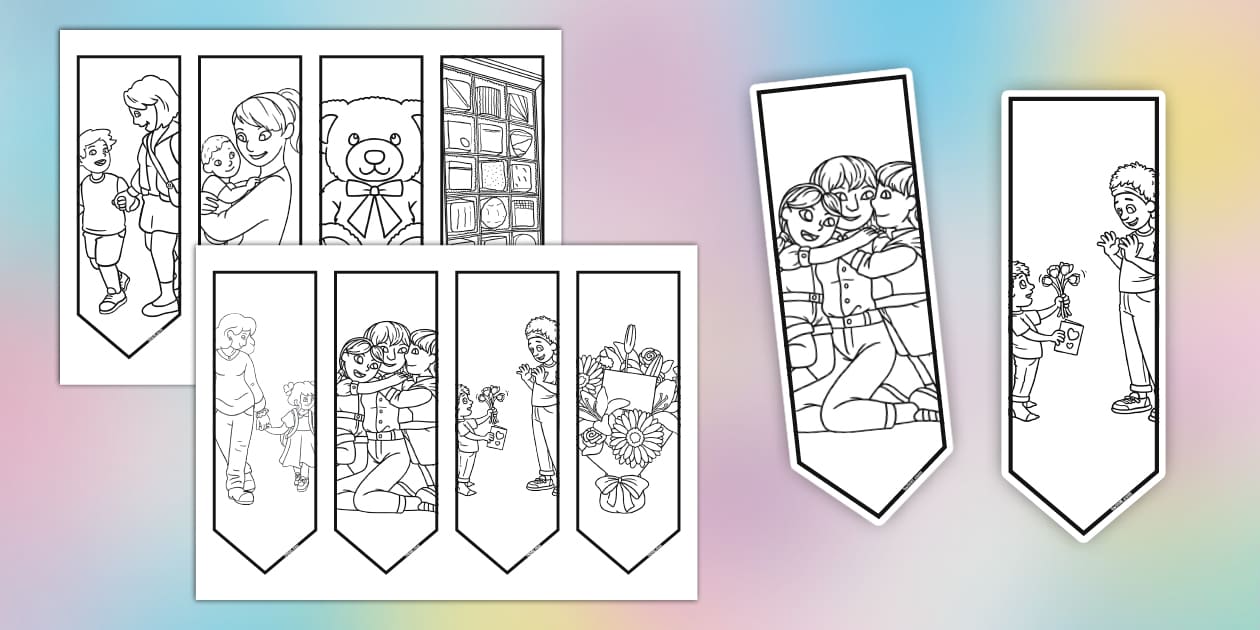 Mother's Day Colouring Bookmarks (teacher made) - Twinkl