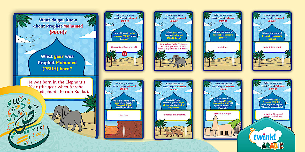 Discussion Cards about Prophet Mohamed (PBUH)