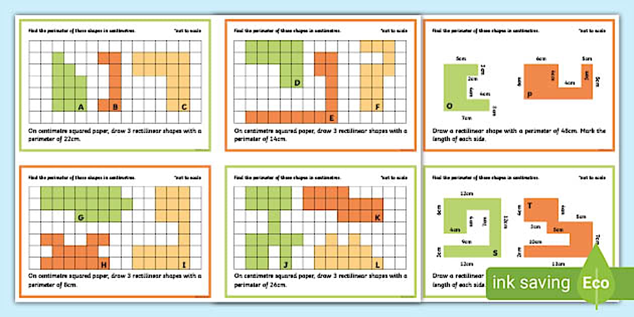 Perimeter Challenge Cards - Maths Resource (teacher made)