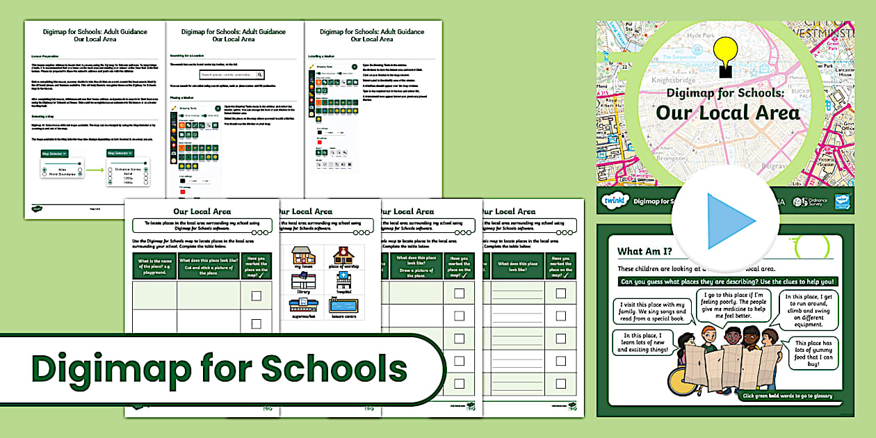 FREE! - KS1 Digital Mapping using Digimap for Schools: Our Local Area